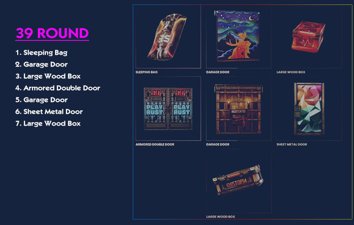 Buy Rust Twitch Drops Round 39 - 7 Unique Skins