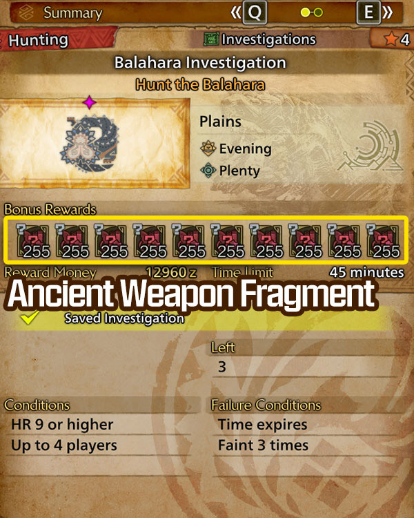 Buy MH Wilds Ancient Weapon Fragment Hunting Lobbies