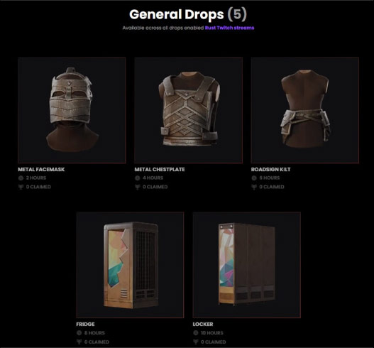 Compra Twitch Drops de Rust, obtén artículos y skins de Rust al instante.