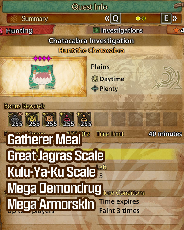 Buy MH Wilds Chatacabra Materials Hunting Lobbies